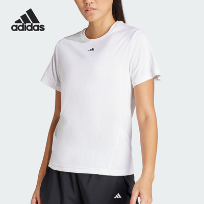阿迪达斯女士运动健身短袖T恤