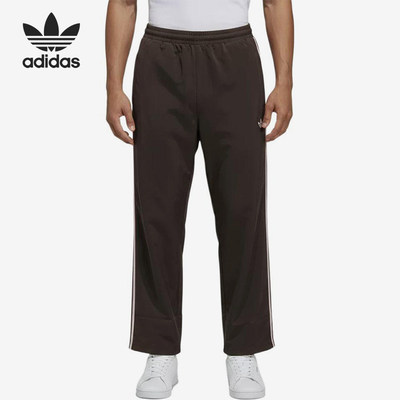 Adidas/阿迪达斯官方正品三叶草新款男棕黑棕色运动休闲裤KE3587