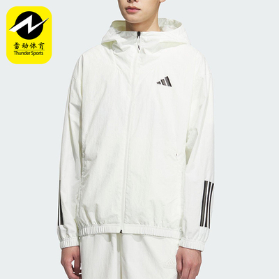 Adidas/阿迪达斯正品运动男士经典宽松透气连帽夹克外套KC3928