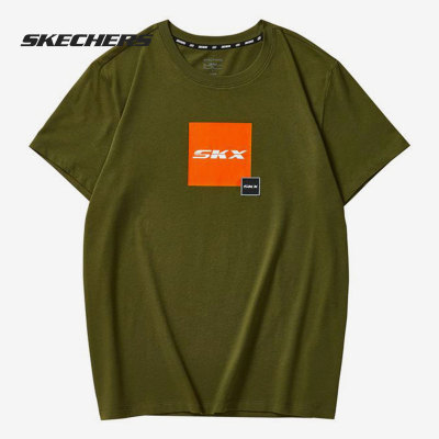 Skechers/斯凯奇正品新款男子宽松圆领透气短袖T恤L221M209