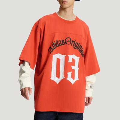 Adidas/阿迪达斯正品三叶草男士亲肤宽松个性时尚印花T恤KR0407