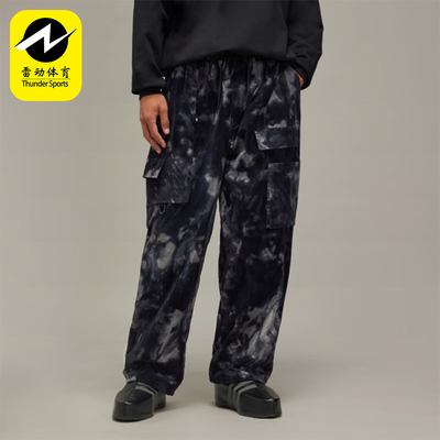 Adidas/阿迪达斯正品Y-3男士满印时尚宽松直筒休闲长裤JE9285
