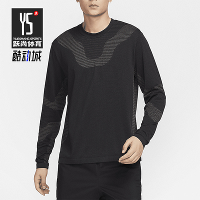 耐克男士圆领宽松印花休闲长袖