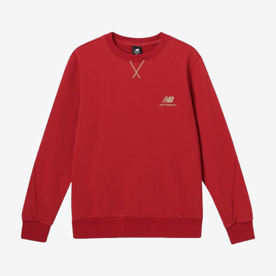 New Balance新百伦正品LNY男圆领字母刺绣卫衣AMT31571-CR