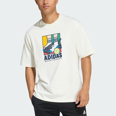 Adidas/阿迪达斯正品2026年夏季 男士卡通经典运动短袖T恤KE4341
