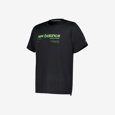 New Balance/NB正品2025新款男子经典休闲套头短袖T恤MT41255-BM