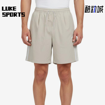 Adidas/阿迪达斯正品WOVEN条纹系带中腰休闲短裤男短裤LC8853