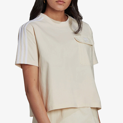 阿迪达斯女士宽松针织短袖