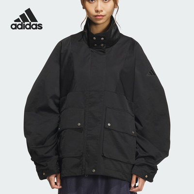 Adidas/阿迪达斯正品新款女士运动宽松休闲立领外套JN9980