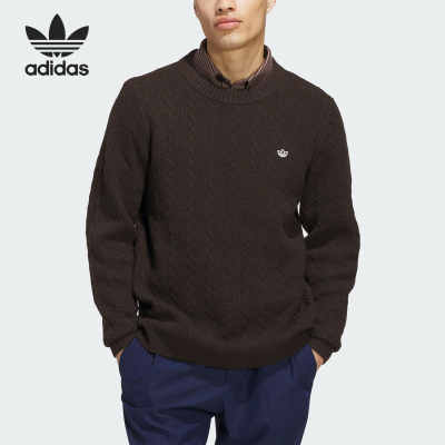 Adidas/阿迪达斯正品三叶草男士运动高尔夫圆领针织衫JW9864