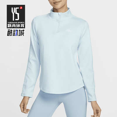 耐克女士简约半拉链休闲长袖