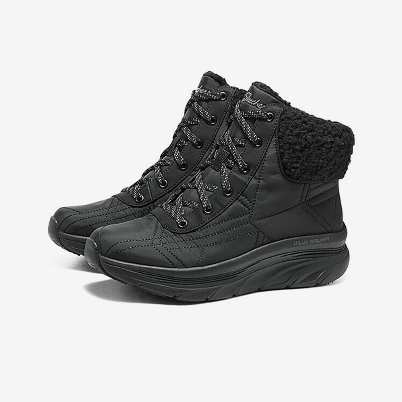 Skechers/斯凯奇正品秋季新款女子保暖耐磨高帮休闲棉鞋