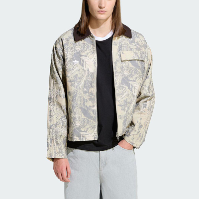 Adidas/阿迪达斯正品三叶草男士休闲翻领保暖时尚运动棉服KG6454