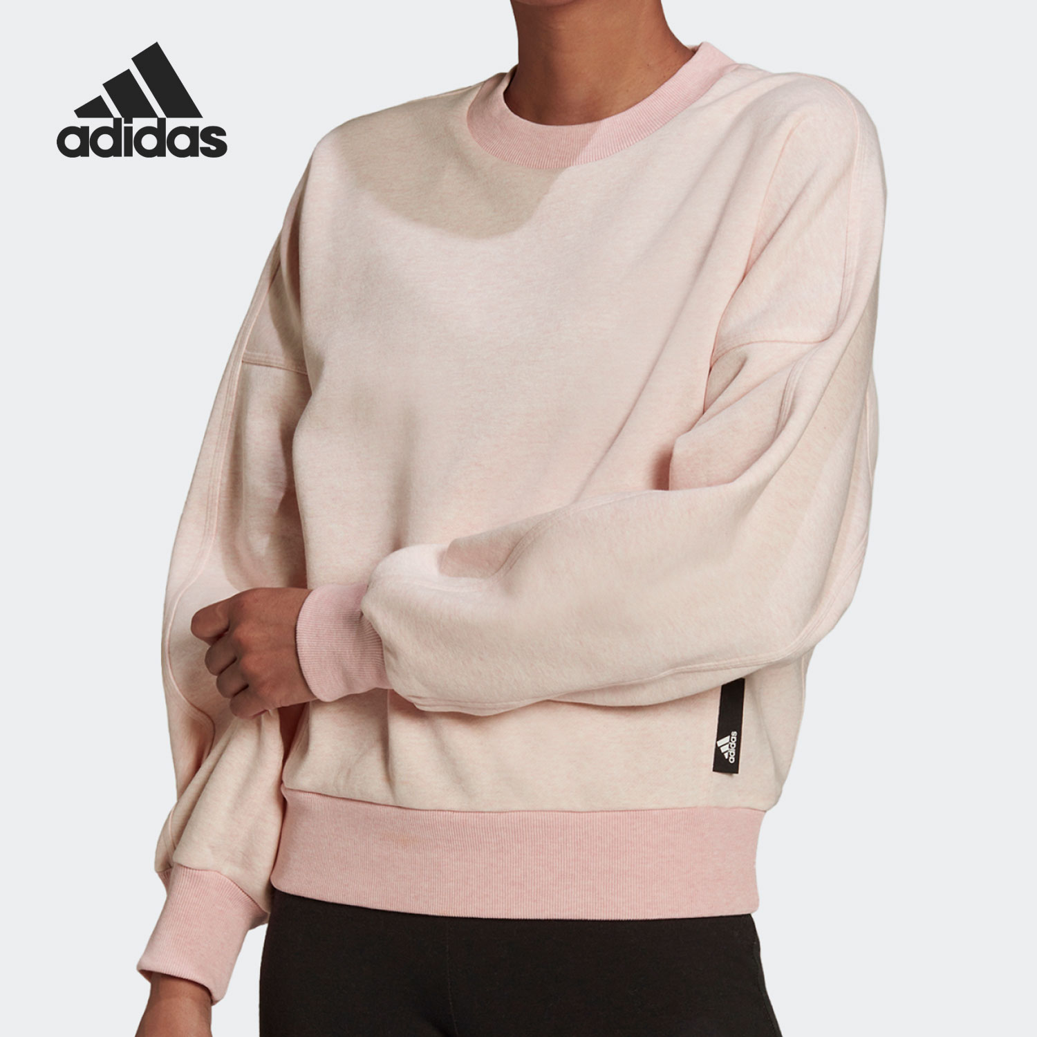 Adidas/阿迪达斯官方正品休闲女子时尚潮流运动圆领卫衣 HE4147