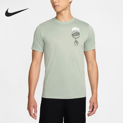 Nike/耐克正品当季新款男士透气印花篮球运动短袖FZ8098-370