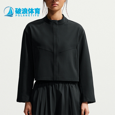 Nike/耐克正品2026春季款女士立领短款经典运动外套IB8987-010