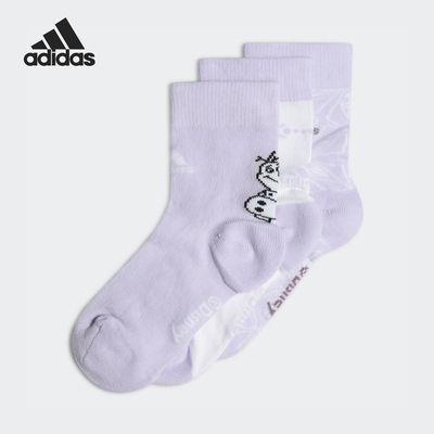 Adidas/阿迪达斯正品秋季新款儿童舒适透气长筒袜GP5103 GE3297