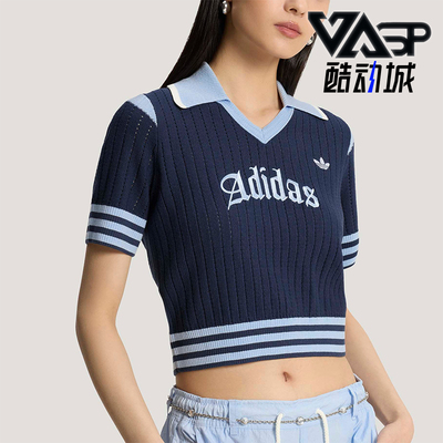 Adidas/阿迪达斯正品三叶草女士运动经典针织短袖POLO衫KT3047
