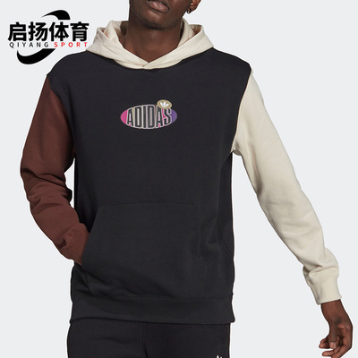 三叶草男子迷彩连帽休闲卫衣