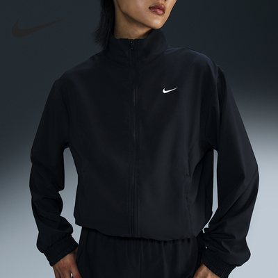 Nike/耐克正品2025女士梭织柔软耐穿训练经典立领外套HQ3368-010