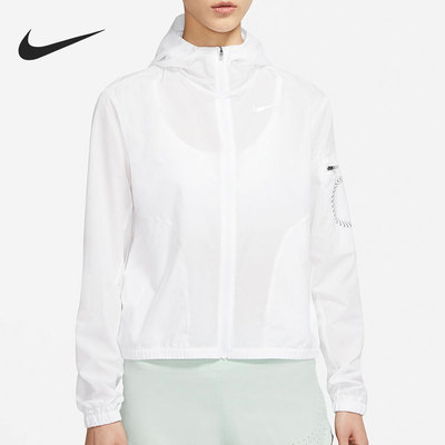Nike/耐克正品女子反光梭织连帽跑步运动夹克外套 DJ8516-100