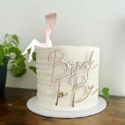 Simple New Design Bride To Be Party Cake Topper Rose Gold Ac