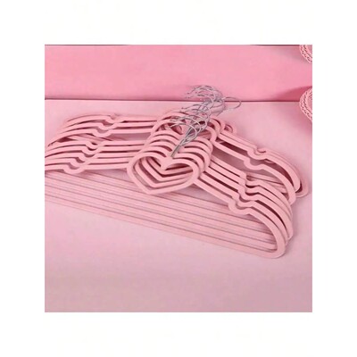 10pcs heart-shaped hangers with 360 degree hooks and rotatin