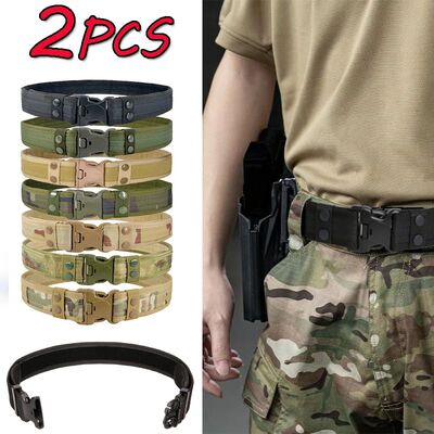 Quick Release Tactical Men's Belts Combat Outdoor Camouflage