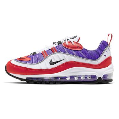 Nike Air Max 98 Raptors 缓震 低帮 跑步鞋 女款 红蓝