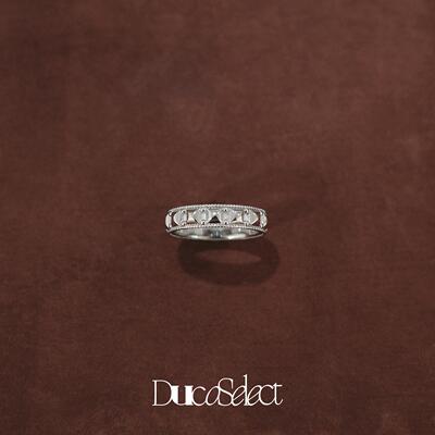 DUCO Timeless Reverie 单色几何纹理戒指925银百搭通勤新品首发