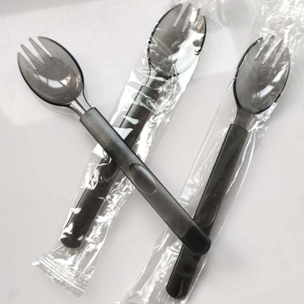 一次性勺子单独包装塑料冰粉甜品冰淇淋蛋糕叉子外卖打包叉勺