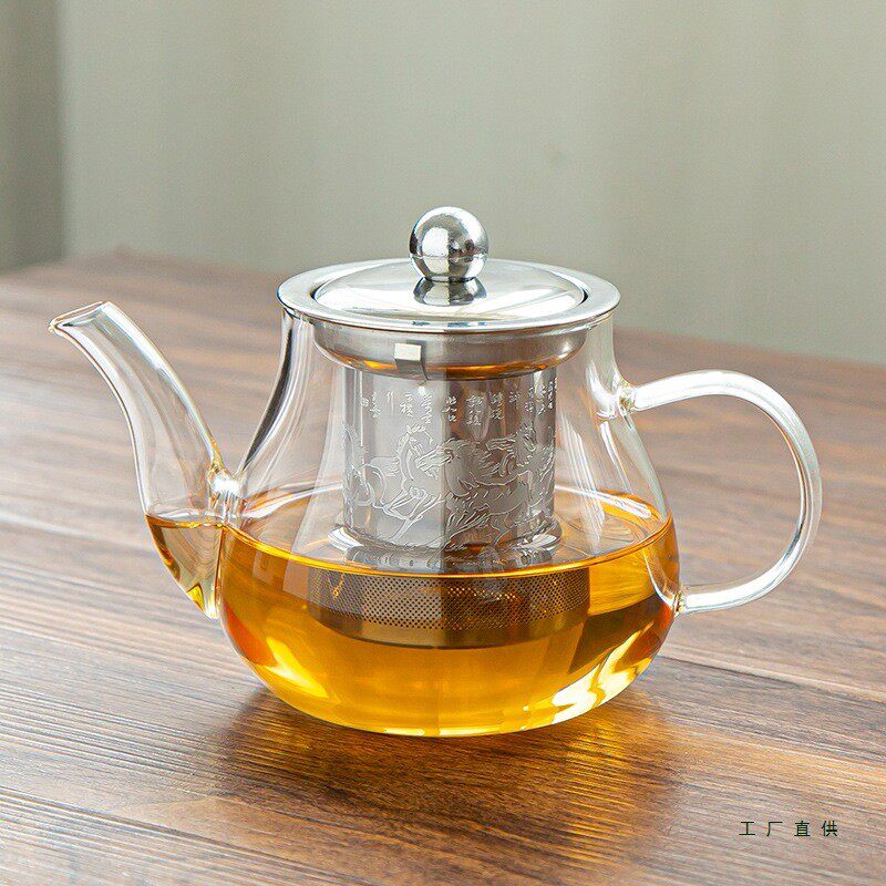 耐热玻璃茶壶钢胆功夫红茶冲茶器家用水壶玻璃泡茶壶茶具过滤茶叶