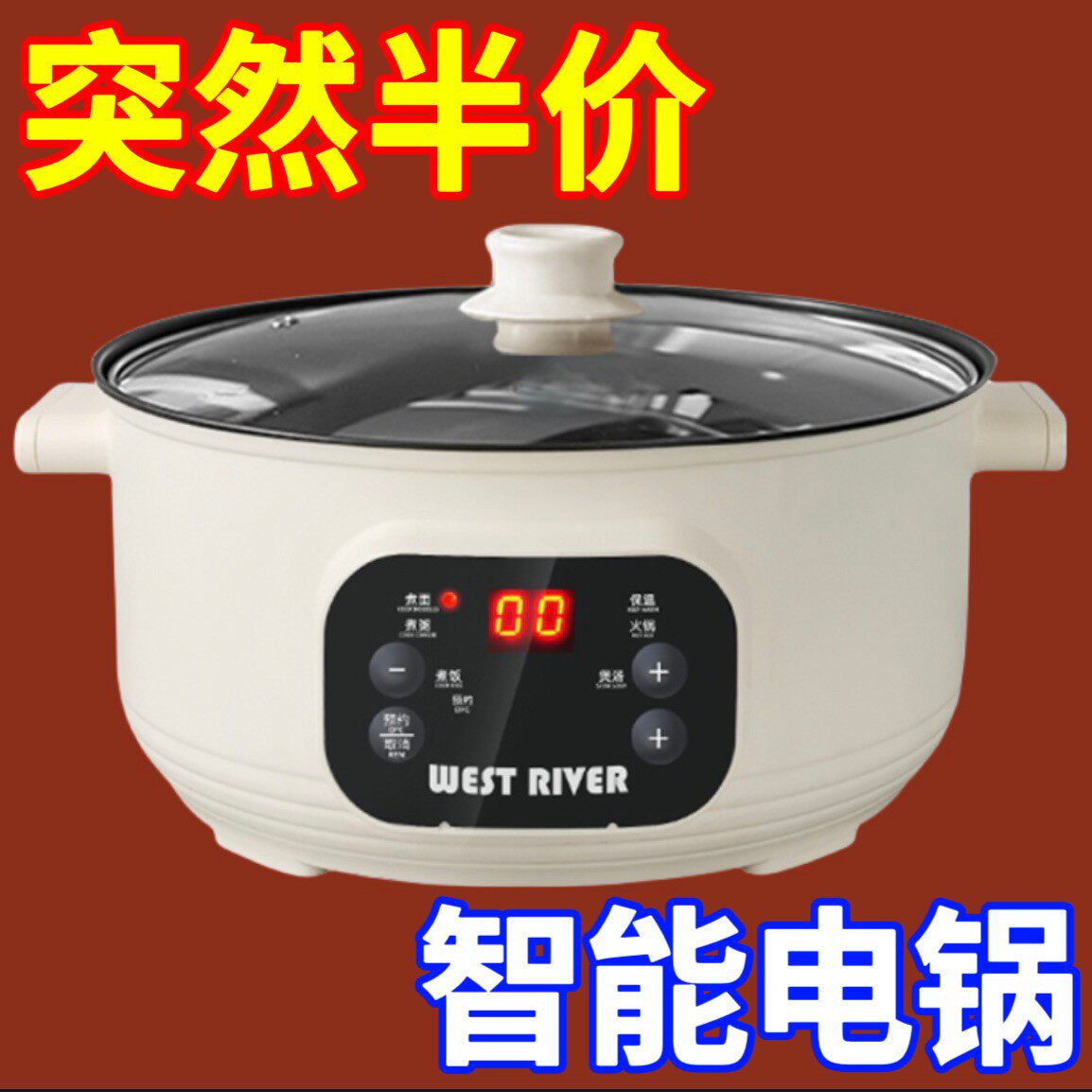 德国电炒锅家用电煮锅多功能电炒蒸煮一体锅电火锅大容量不粘欧清