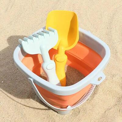 1 Set Bucket Beach Sand Play Toys Shovel Plastic Beach Bucke