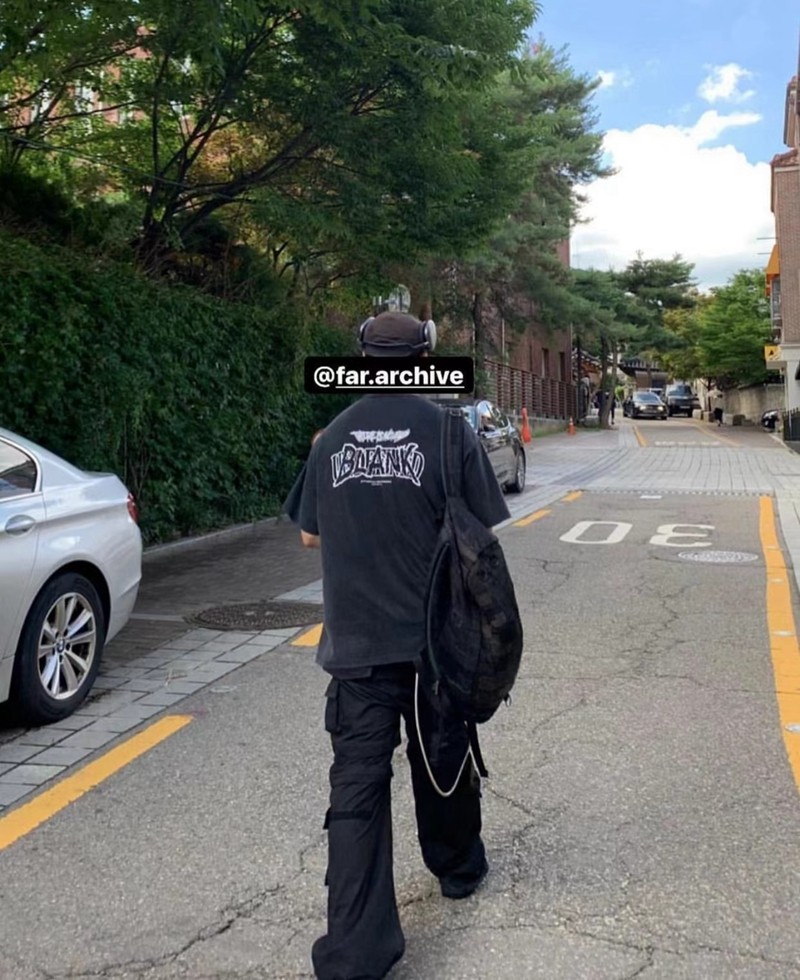 Far archive英文圆领标语成衣洗水做旧潮牌T恤休闲短袖VIbe风_虎窝淘