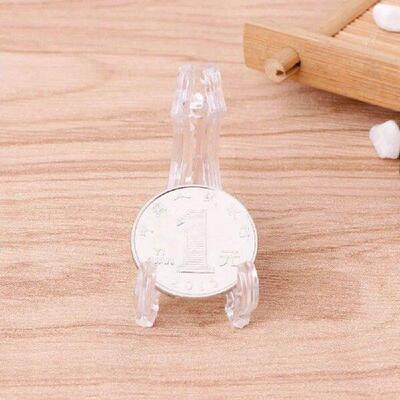 10Pcs/Pack Transparent 42mm Plastic Display Stand Easel