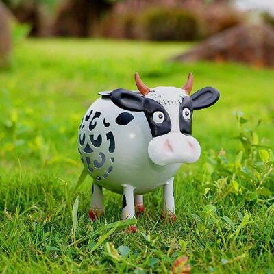 Solar Cow Light Hollowed Out Art Decoration Decorative