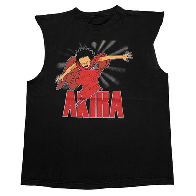 1988电影Tetsuo Shima日系动漫vintage阿美咔叽重磅水洗做旧砍袖T