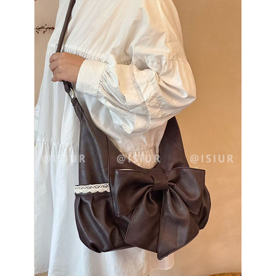 【ISIUR/铂锐思】复古碎花蝴蝶结小众韩国单肩大容量休闲斜挎包