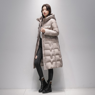 女士修身收腰小香风连帽羽绒服 YHG411896G