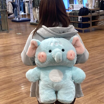 大象双肩背包女可爱腮红猪猪