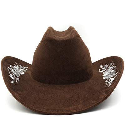 Western Cowboy Hat man Lady Jazz Cowgirl新款精美立体刺绣百搭