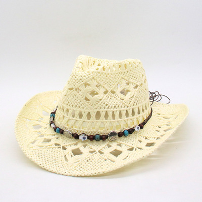 western cowboy hat man lady jazz cowgirl清凉美式春夏新镂空