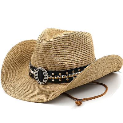 草帽Sun Straw Beach Hats Men Women Cosplay Cap亚马逊西部