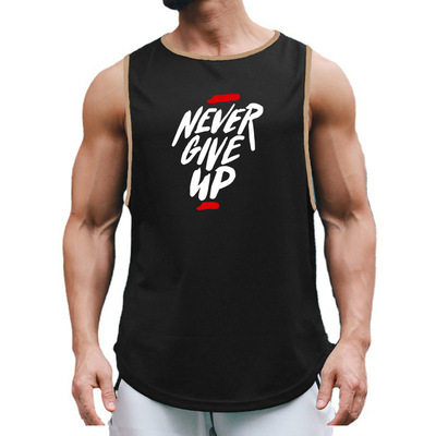 Mens Vest summer Tank Man gym Singlet男背心健身汗衫夏新舒适