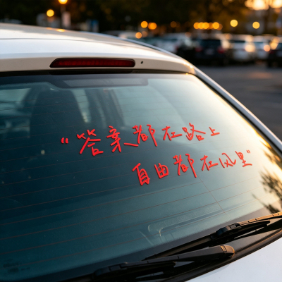 个性创意答案都在路上自由都在风里治愈车贴文字防水装饰车身贴