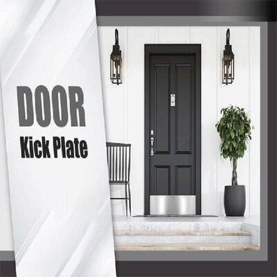 2pcs Door Kicking Plates Durable Metal Plate with Screws