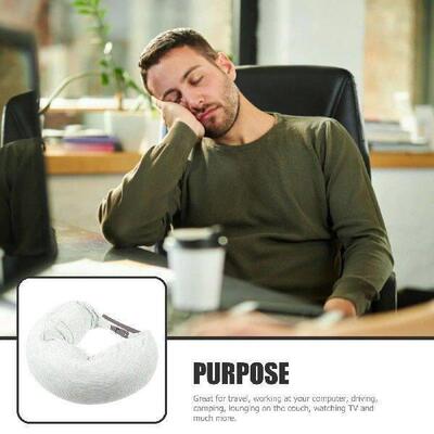 Striped Neck Pillow Bendable U-Shaped Cushion for Head