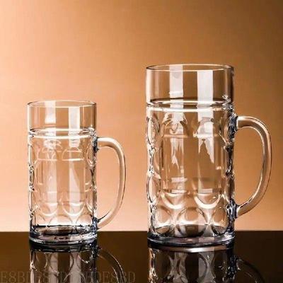 E8BD Unbreakable Plastic Beer Mug Shatterproof Drinking Cup
