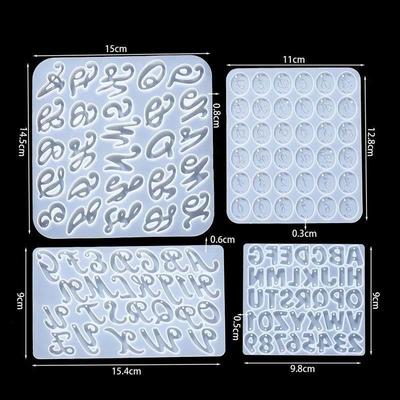 Alphabet Epoxy Resin Silicone Mold Letter Number Mould DIY K